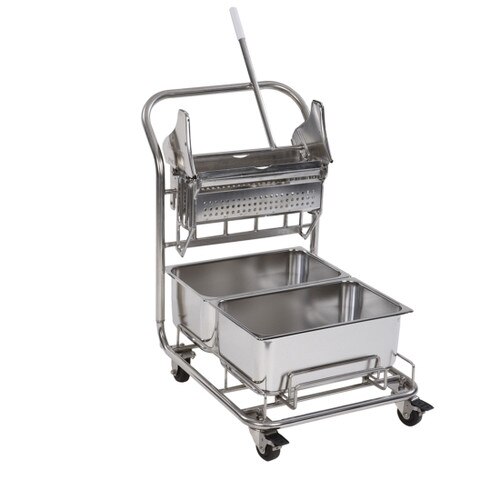 Contec® Stainless Steel Multi-Bucket System, with Stainless Steel Cart ...