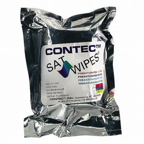 Contec® SAT-C1-7030/18 SATWipes® Nonwoven Cellulose/Polyester Wipe, Presatu