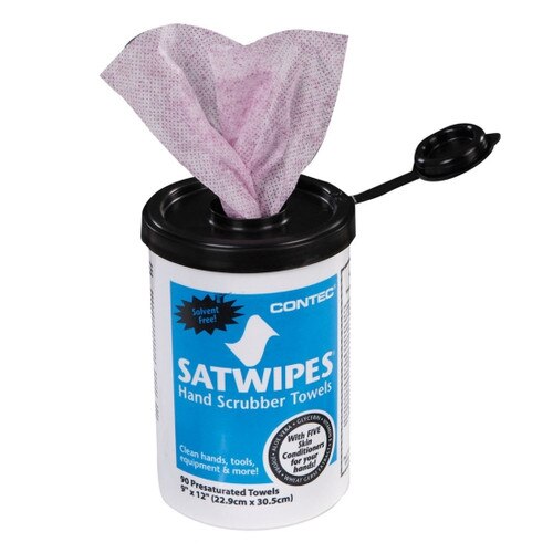 Contec® SATWipes® Canister with Snap-Close Lid, For Use with SATWipes® 6 x