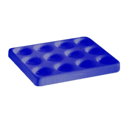 CoorsTek® 60437 12-Well Porcelain Spot Plate / Color Reaction Plate, Dark B