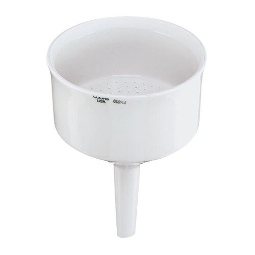 CoorsTek® 66248 Porcelain Buchner Funnel with 253mm Plate, 4