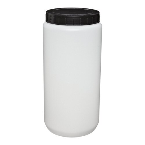 Kartell® 226415-0120 | 120mL Wide Mouth Round Lab Sample Jar with Black ...