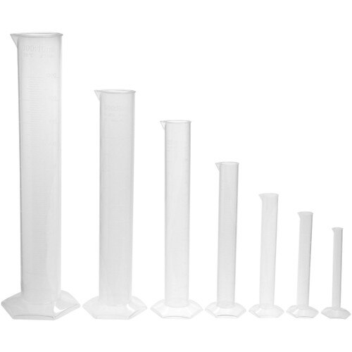 Azlon® 239085 Plastic Graduated Cylinder Starter Pack Set with Molded ...