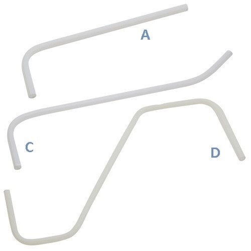 Dynalon® 510864-0001 | 90-Degree Plastic Gas Delivery Tube, White PP, O.D.