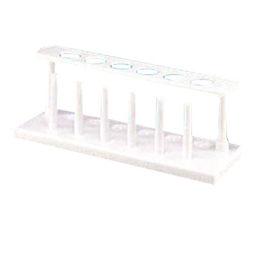 Azlon® 516075 | 6-Place Test Tube Rack Kit for 25mm Tubes, White HDPE