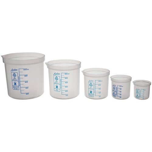 Azlon® 522135-0002 Square Ratio Graduated Plastic Beaker with Printed ...