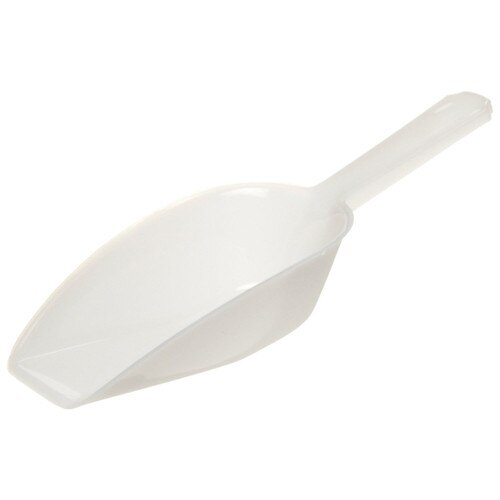 Dynalon® 606075 Flat Bottom Lab Sampling Scoop for Liquids & Powders, White