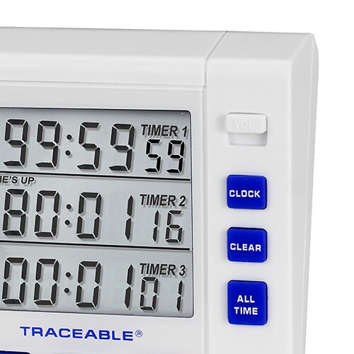 Traceable® EW-94411-10 Three-Channel / Triple Display Digital Timer with Al