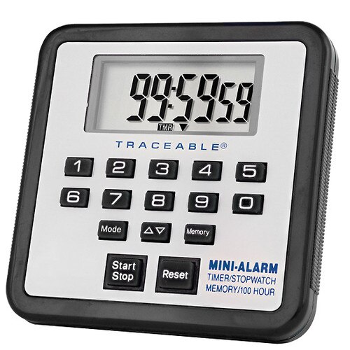 Traceable® EW-94460-04 Mini-Alarm Digital Timer with Stopwatch & Count-Up/C