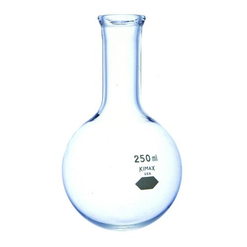 Kimble® 25200-250 KIMAX® 250mL Round Bottom Boiling Flask with Long Neck an