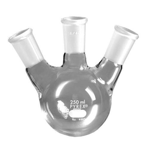 Corning® 4965-100 PYREX® 100mL Three Neck Distilling Flask with One 24/40