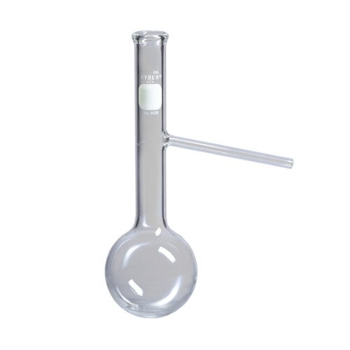 Corning® 4620-25 PYREX® 25mL Heavy Duty Distilling Flask with Sidearm, Meet