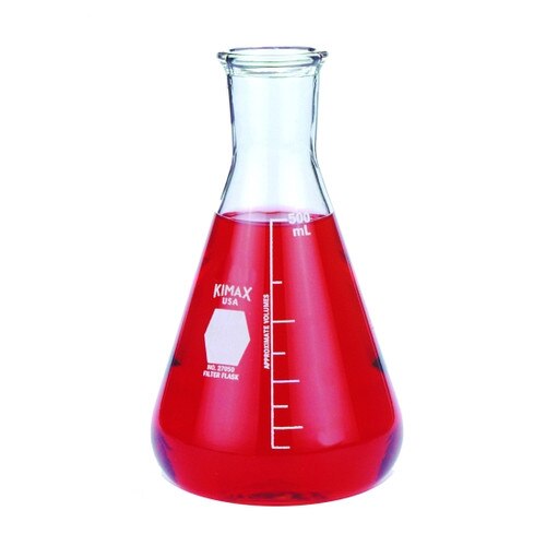 Kimble® 27050-2000 KIMAX® 2000mL Heavy Wall Erlenmeyer Filtering Flask with