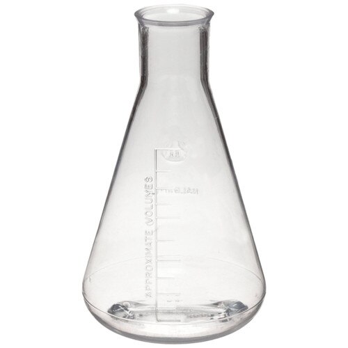 Nalgene® 4103-0250 Graduated Plastic Erlenmeyer Flask with Molded Graduatio