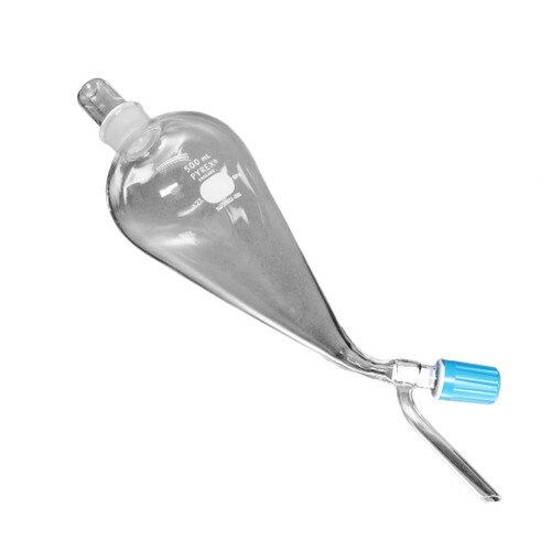 Corning® 6302-500 PYREX® 500mL Squibb Separatory Funnel with Rotaflo® Stopc