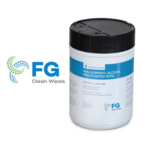 FG Clean Wipes 6-LS964-917 Pre-Saturated Alcohol Wipes with 96% IPA/4