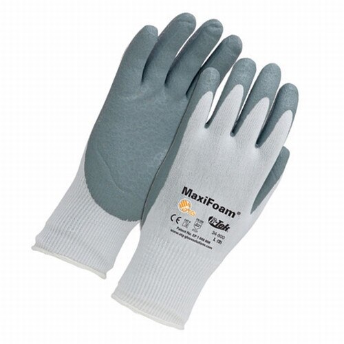 G-Tek MaxiFoam Gray Nitrile-Coated Knit Gloves, X-Large, PIP