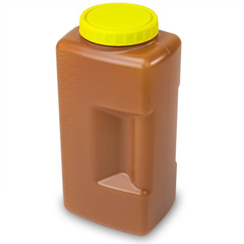 GSI-108020A, 24 Hour Urine Collection Container, 2 Liter, Amber
