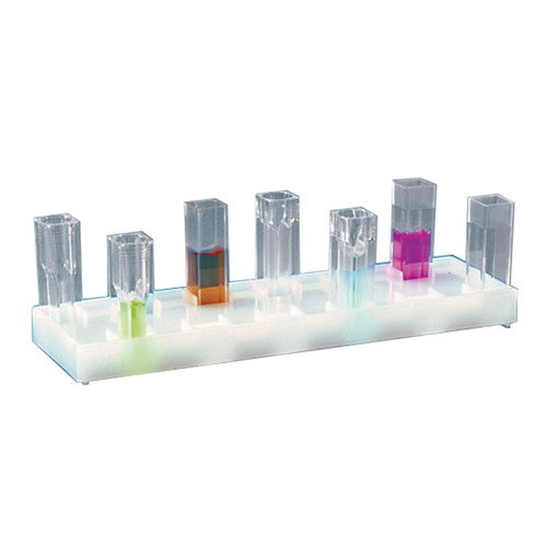 Globe Scientific 111168 Spectrophotometer Cuvette Rack Holder, 12-Place, Wh