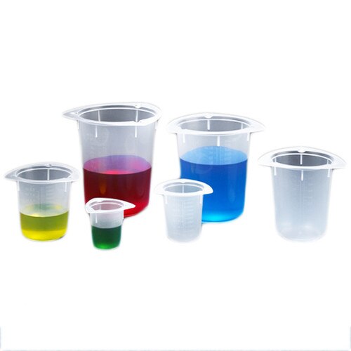 Globe Scientific 3642 Economy Disposable Tri-Corner Beakers, Polypropylene,