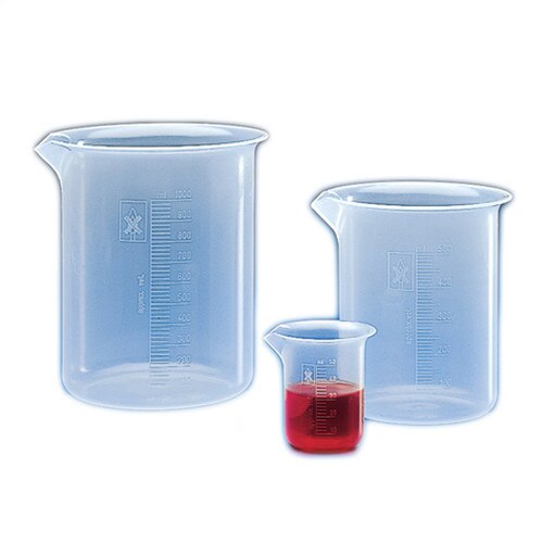 Globe Scientific 601806 Plastic Griffin Beaker with Molded Graduations, 500