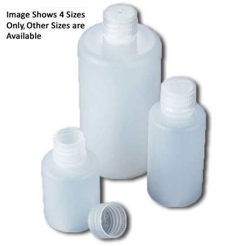 Globe Scientific BNH0150PN Azlon Narrow Mouth Round Sample Bottle, 150mL, H
