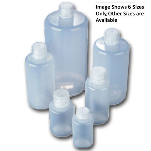Globe Scientific BNL0100PN-1 Azlon Narrow Mouth Round Sample Bottles, 100mL