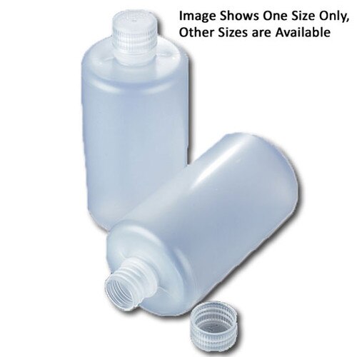 Globe Scientific BNP0250P-1 Azlon Narrow Mouth Round Sample Bottles, 250mL,