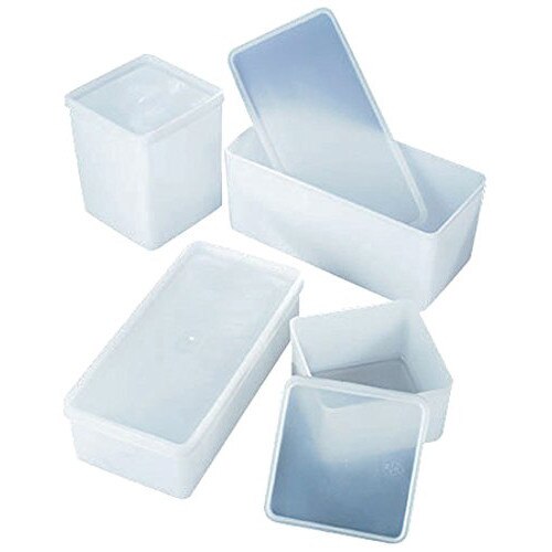 Globe Scientific BWY030 Azlon Airtight Lab Sample Storage Box, 500mL, 4 x 4