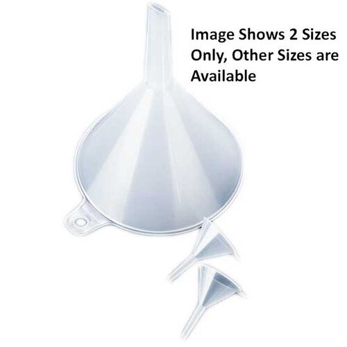Globe Scientific FWC056-1 Lightweight Plastic Funnel, Top ID: 40mm, Stem OD