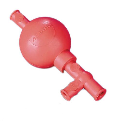 Globe Scientific PWY144 Rubber Bulb Safety Pipet Filler for Pipets up to 10