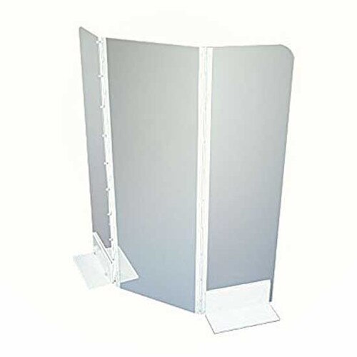 Globe Scientific SGT004 Azlon Adjustable Lab Benchtop Safety Shield with Tw