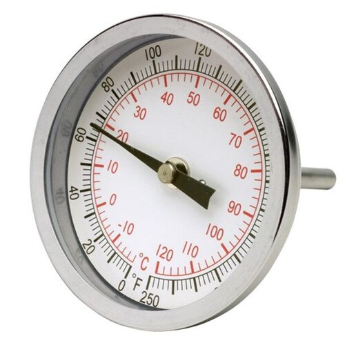 H-B Instrument 21625 DURAC® Bi-Metallic 75mm Dial Thermometer with 1/2 ...