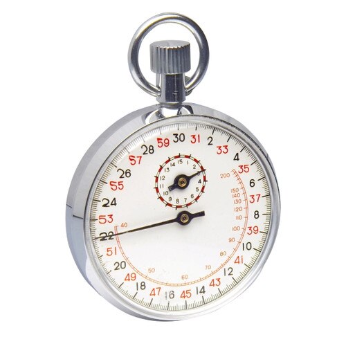 H-B Instrument 530 DURAC® Analog Stopwatch with Crown Stopper, Copper Chrom