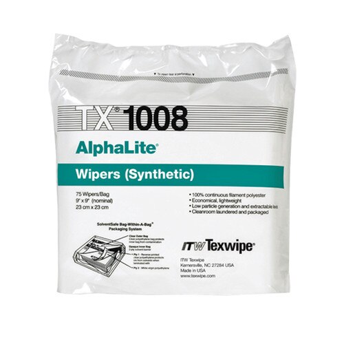 TexWipe® TX1008 AlphaLite® Lightweight Polyester Wipes