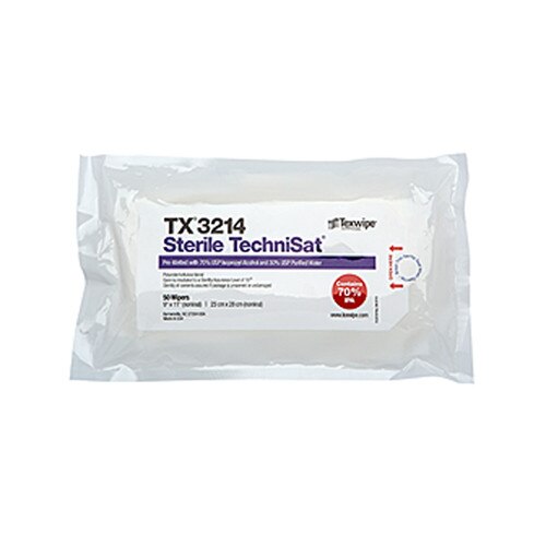 TexWipe® TX3214 Sterile TechniSat® Pre-Saturated Wipes with