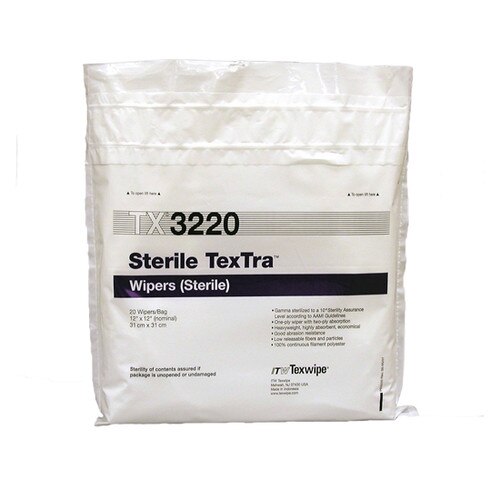 TexWipe® TX3220 Sterile Textra™ Polyester Cleanroom Wipes