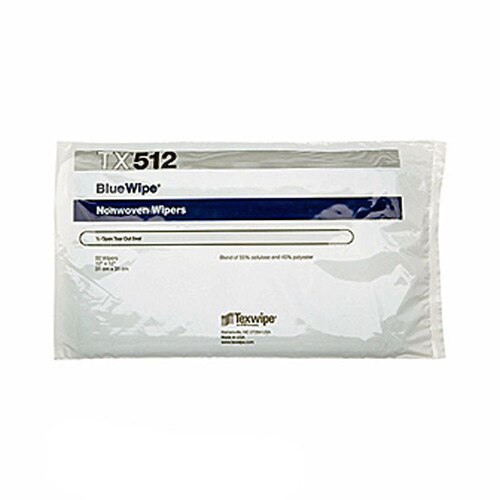 TexWipe® TX512 BlueWipe® Polyester Cellulose Cleanroom Wipe