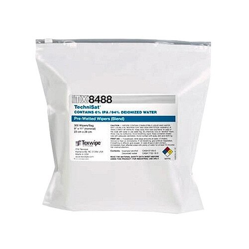 TexWipe® TX8488 TechniSat® Pre-Saturated Wipes with 6% IPA