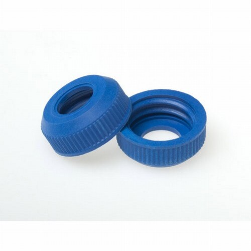 Kimble® 410119-2214 Blue Nylon Open Top Screw Thread Cap, 22-415 GPI Thread