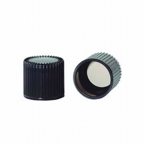 Kimble® 45066B-38 Black Phenolic 38-430 Screw Cap with White Rubber Liner,