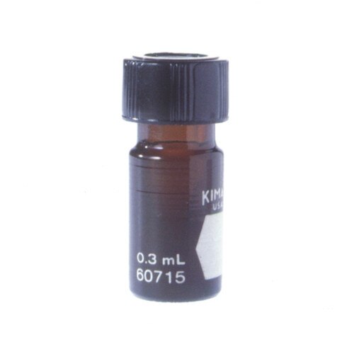 Kimble® 60715-3 ACCUFORM® 3mL Amber V-Bottom Micro-Vial with with Open Top