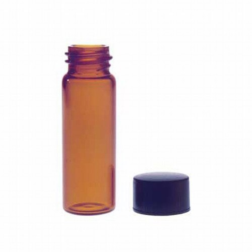 Kimble® 60920D-4 Amber 4-Dram Glass Screw Thread Sample Dram Vial with Unat