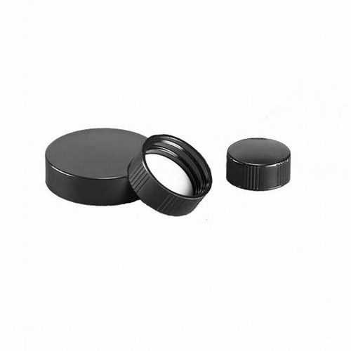 Kimble® 75204G-22400 Black Phenolic Screw Cap with White Rubber Liner, 22-4