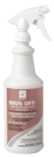Sign Off® SP-3290 RTU Handi Spray® Plexiglass Cleaner, 1-Quart Trigger ...