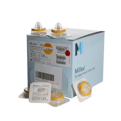MilliporeSigma SLGVM33RS Medical Millex® GV Sterile Syringe Filter with Dur
