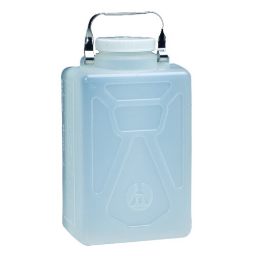 Nalgene® 2212-0050 Rectangular Lab Carboy, Polypropylene with PP Screw Cap,