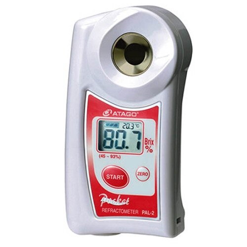 Atago PAL-2 Digital Pocket Brix Refractometer with ATC, Brix Scale: 45. ...