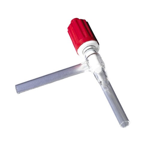 Corning® 7473-10 Rotaflo® 90° Angle 2-Way Stopcock, Plain Bore, Ajustable f