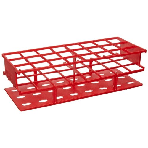 Nalgene® 5970-0525 Unwire™ Test Tube Rack for 25mm Tubes, 40-Well, Red ResM
